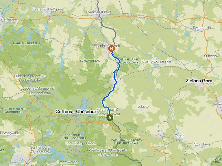 2. Etappe Oder-Neiße-Radweg - Forst (Lausitz) nach Eisenhüttenstadt ...
